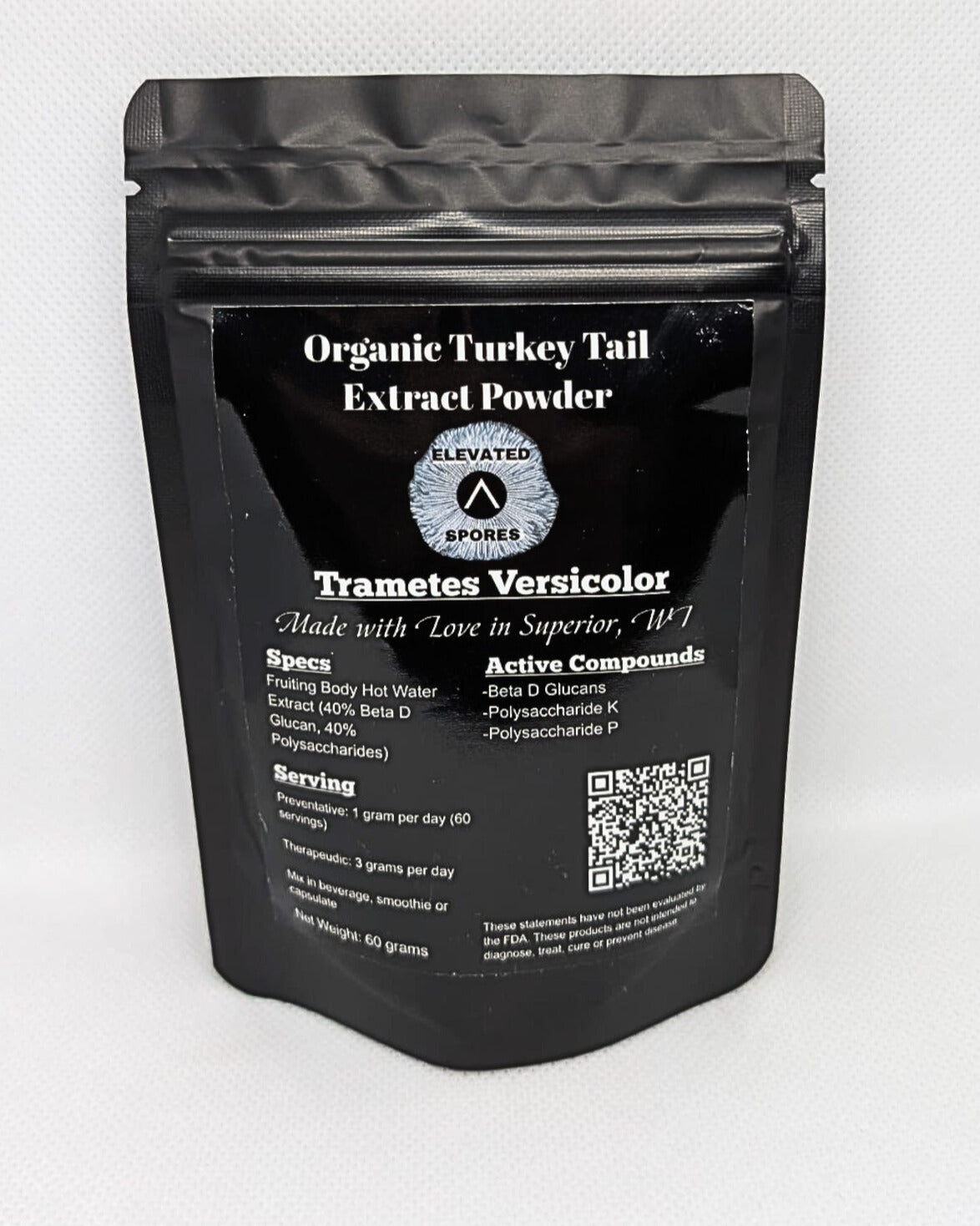 Organic Turkey Tail Mushroom Extract Powder | Trametes versicolor ...